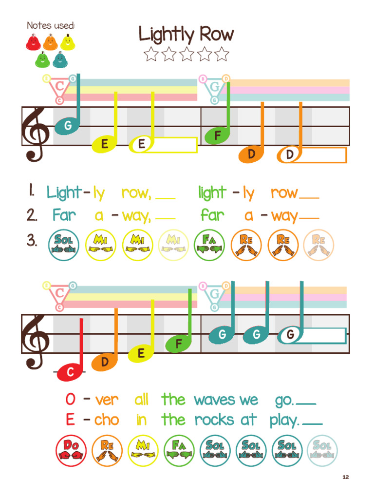 Lightly Row-Large Note Sheet Music | PDF | Earth Sciences