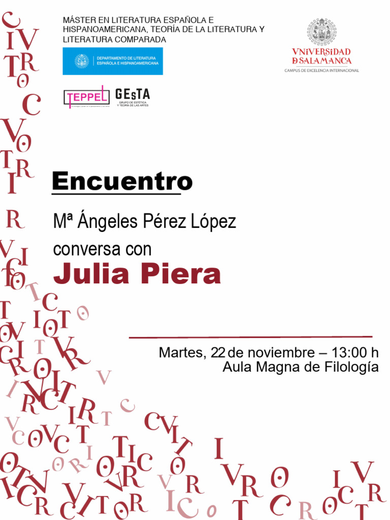 Encuentro de Julia Piera Con María Ángeles Pérez López | PDF