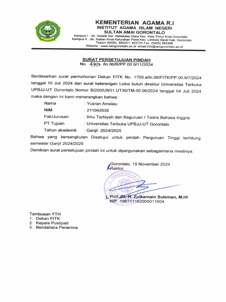 1. SUKET PINDAH YUSRAN AMALU | PDF