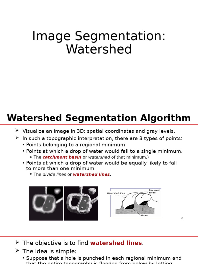 Watershed Segmentation Algorithm Explained | PDF