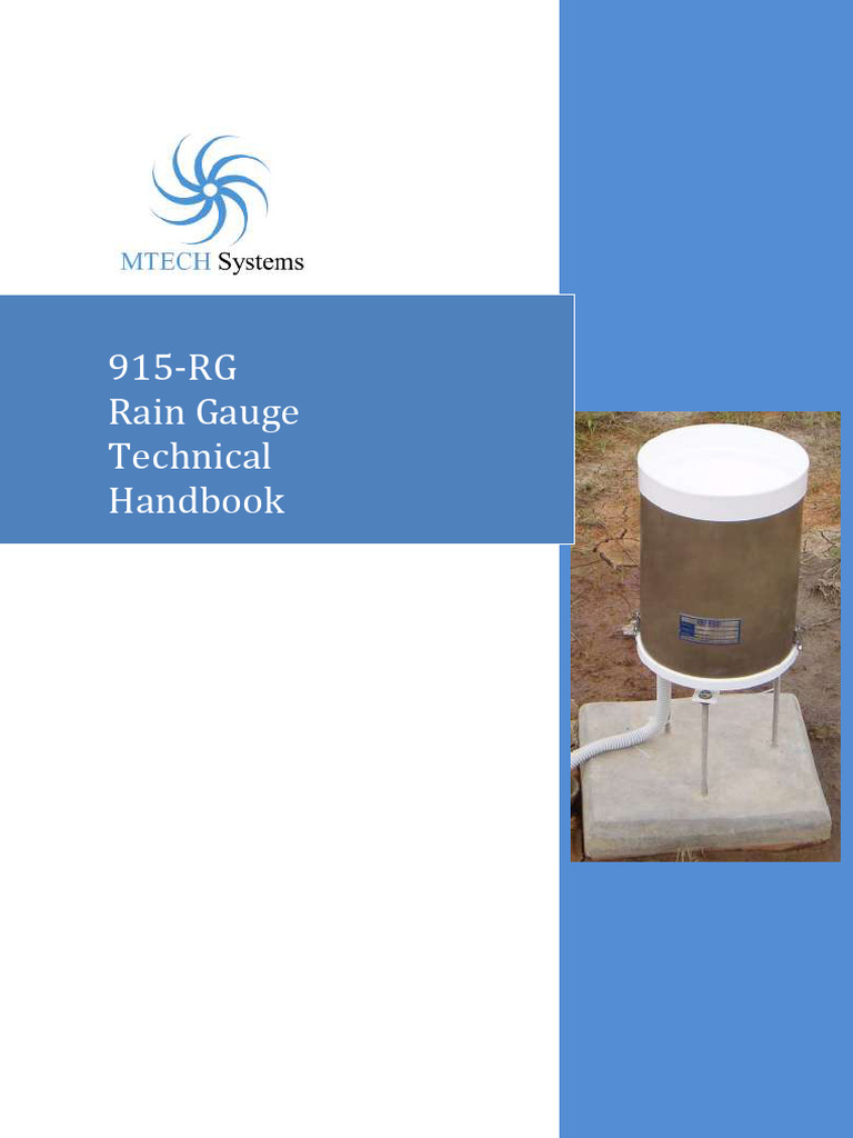 915-RG Rain Gauge Technical Handbook | PDF | Rain | Switch