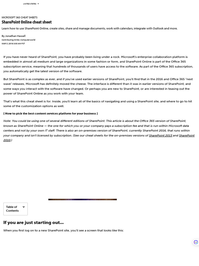 SharePoint Online User Guide | PDF | Share Point | Computer File