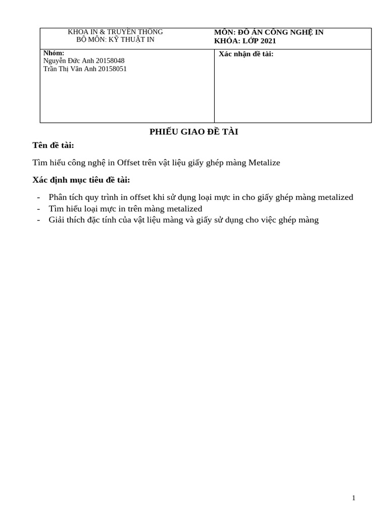 3 PHIEU GIAO DE TAI - K2021 | PDF