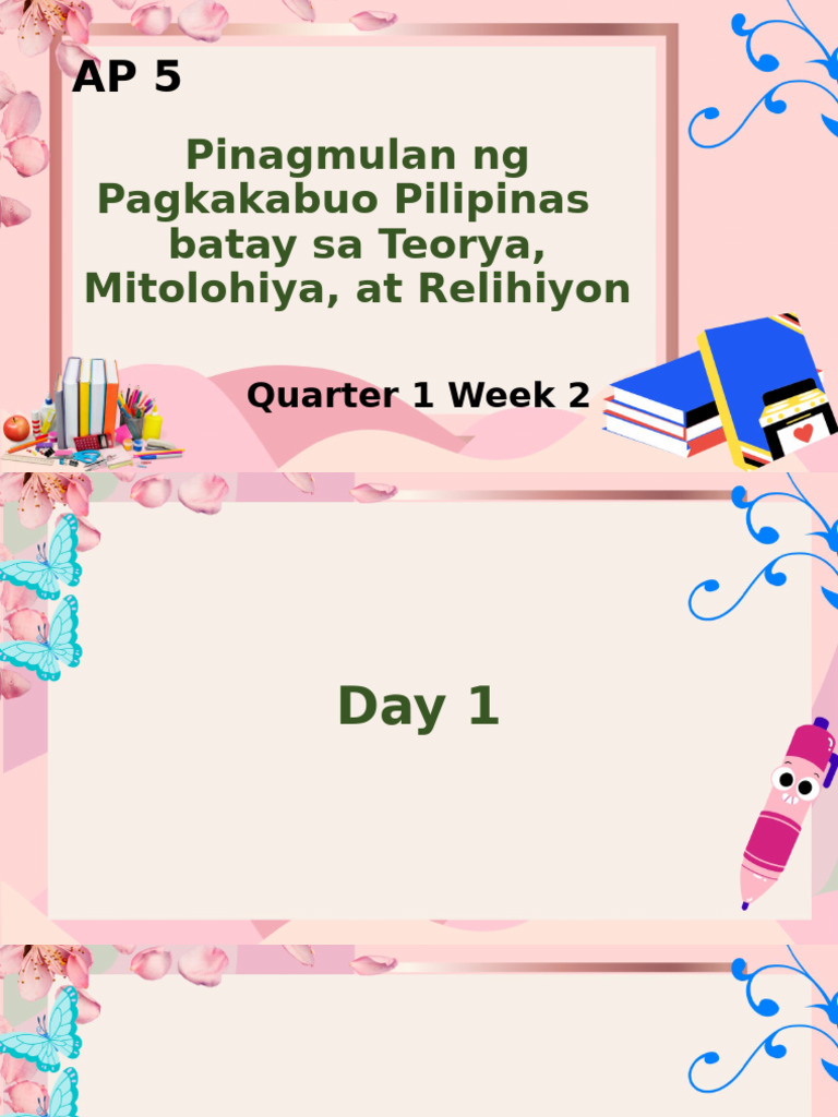Pinagmulan NG Pagkakabuo Pilipinas Batay Sa Teorya, Mitolohiya, at Relihiyon | PDF