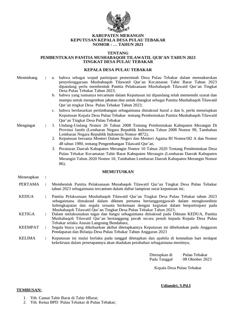 SK Panitia MTQ | PDF