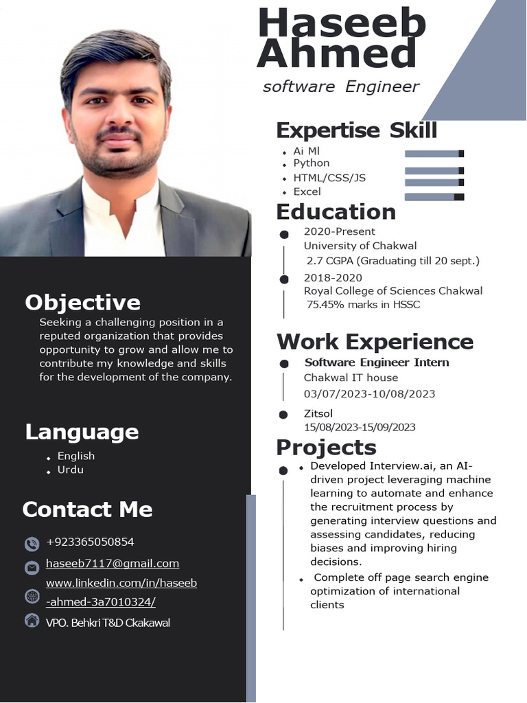 Haseeb Ahmed CV | PDF
