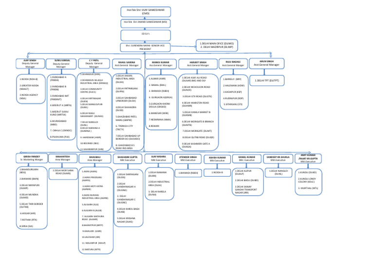VRL Delhi Controlling Organisation Chart-As On-20240109 | PDF