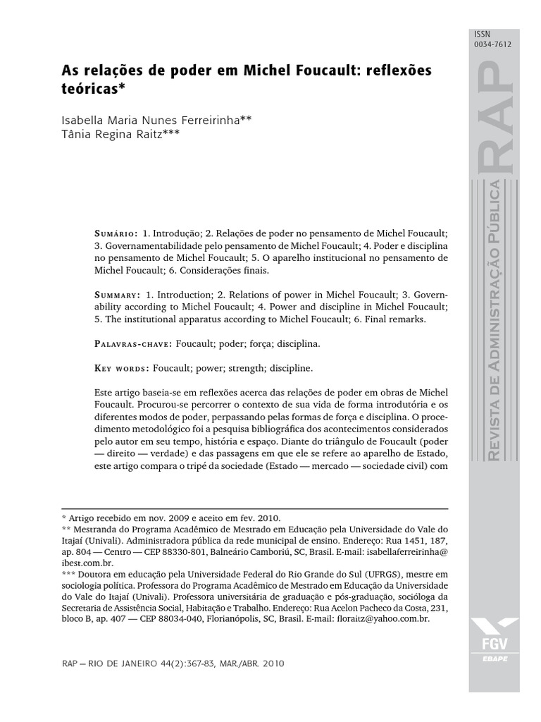 As Relações de Poder de Michael Foucault | PDF | Michel Foucault ...