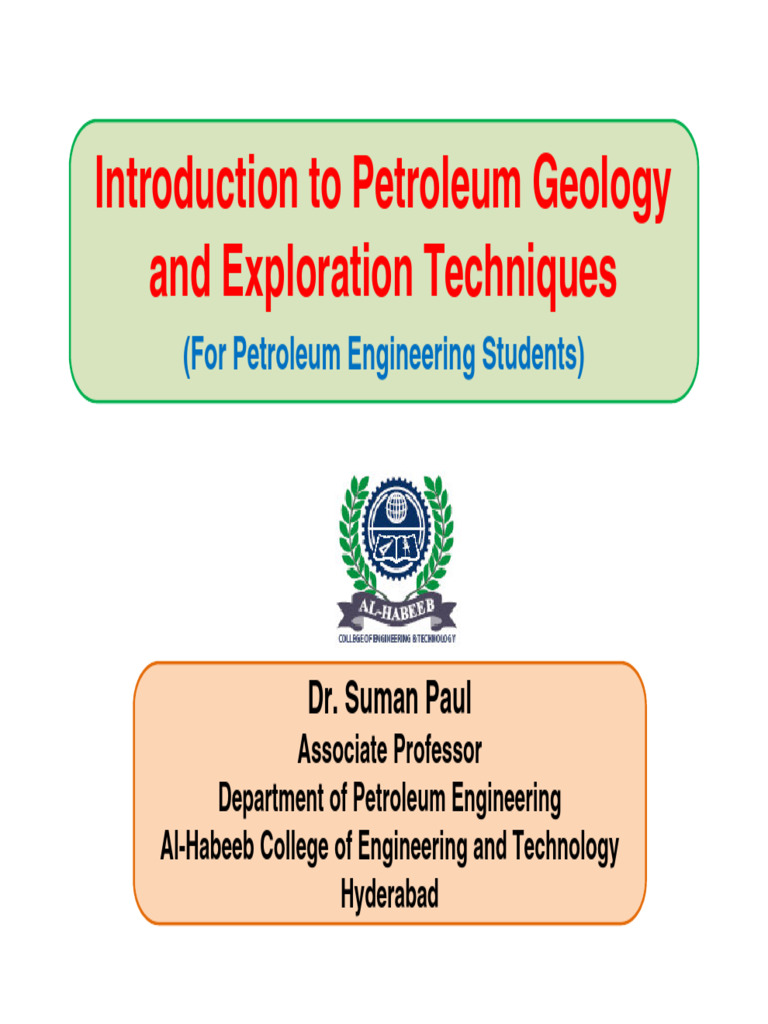 Introduction To Petroleum Geology and Exploration Techniques | PDF ...