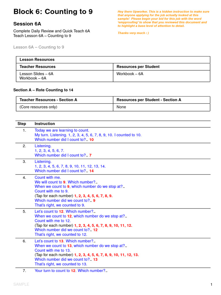 Lesson Sample Foundation - 6A | PDF | Learning | Cognition