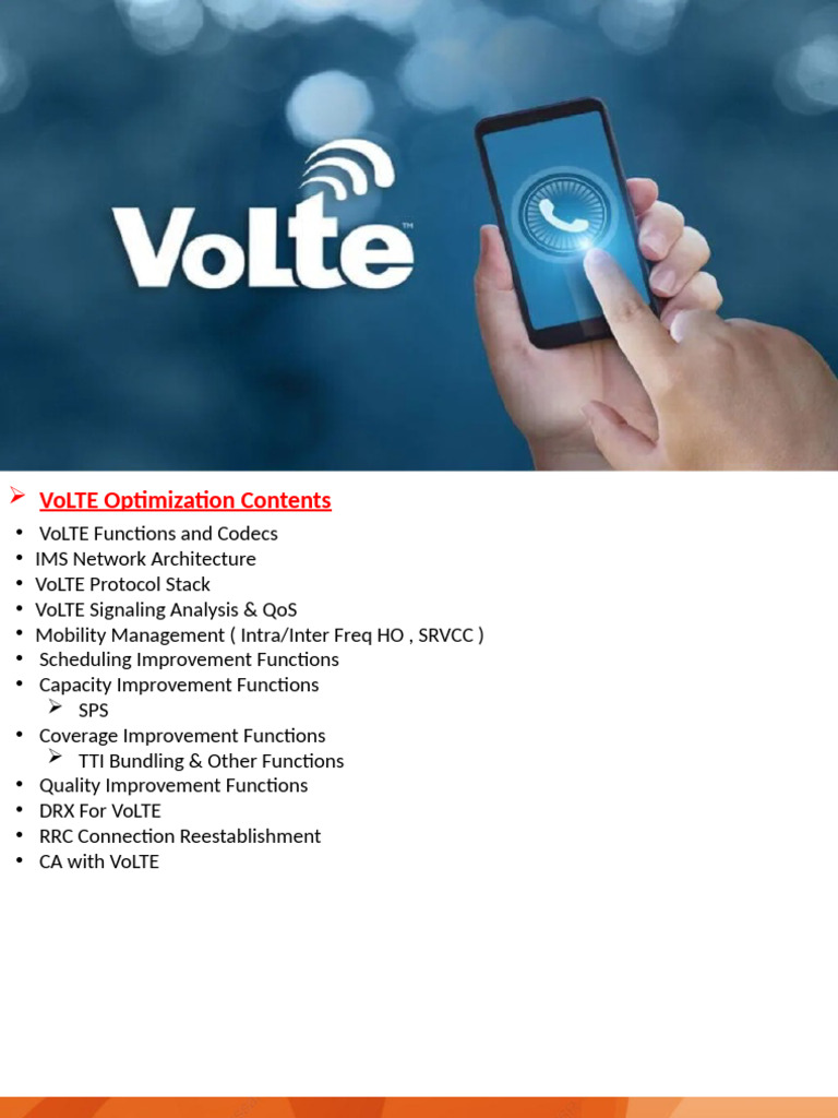 VoLTE Optimization 2 | PDF | Ip Multimedia Subsystem | Session Initiation Protocol