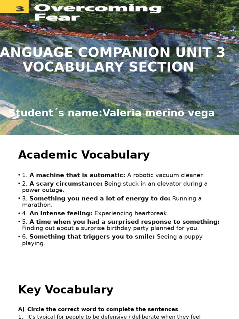 Academic Vocabulary Practice for Students | PDF