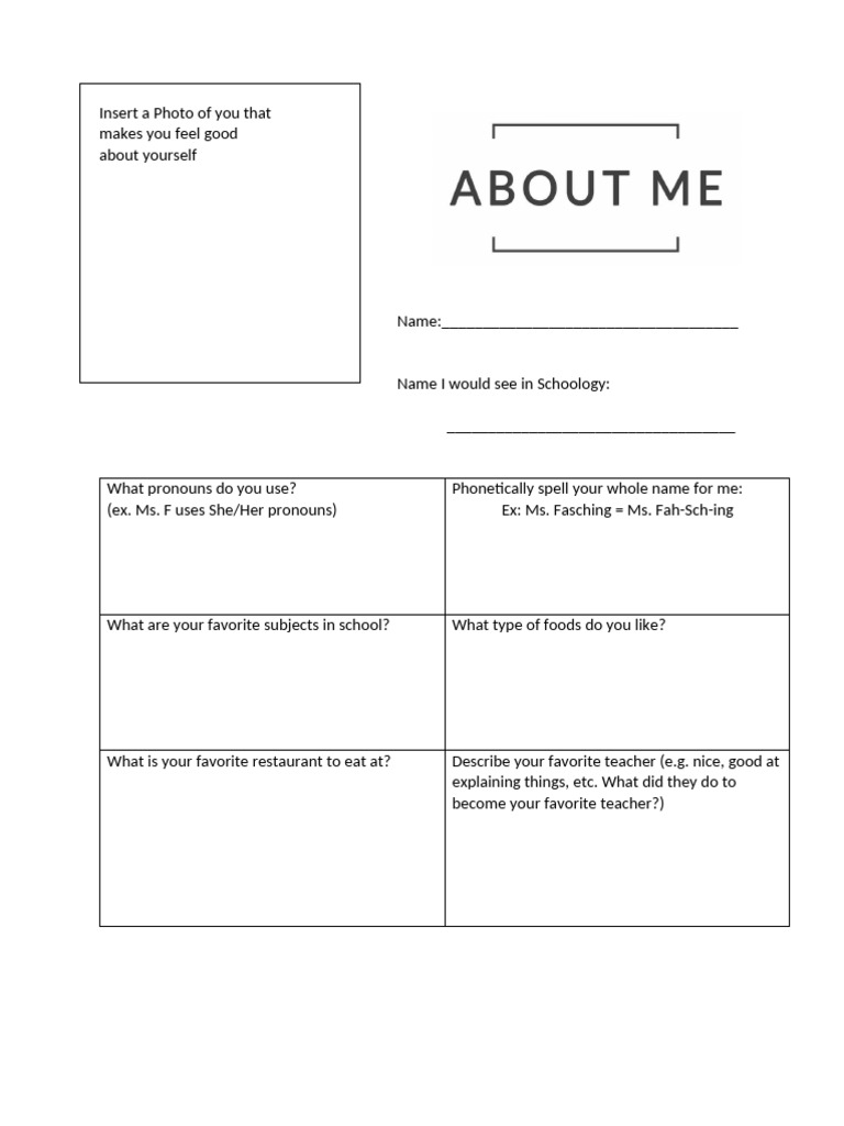 AboutMe2023 - STEMTECH 2 | PDF