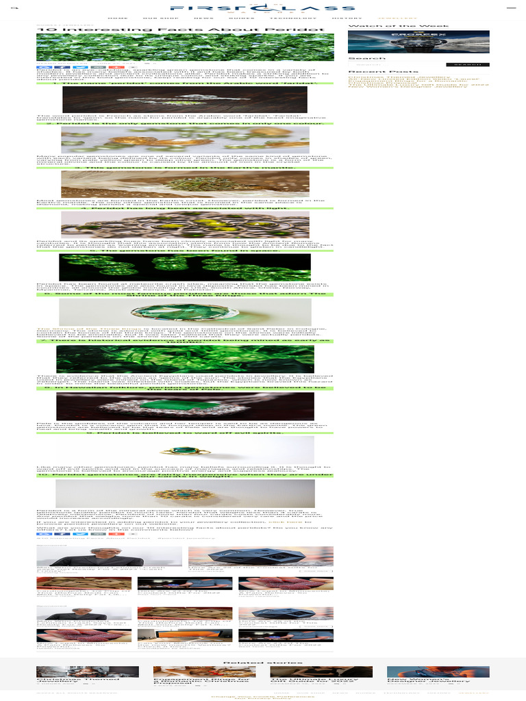 10 Interesting Facts About Peridot - First Class Watches Blog | PDF ...