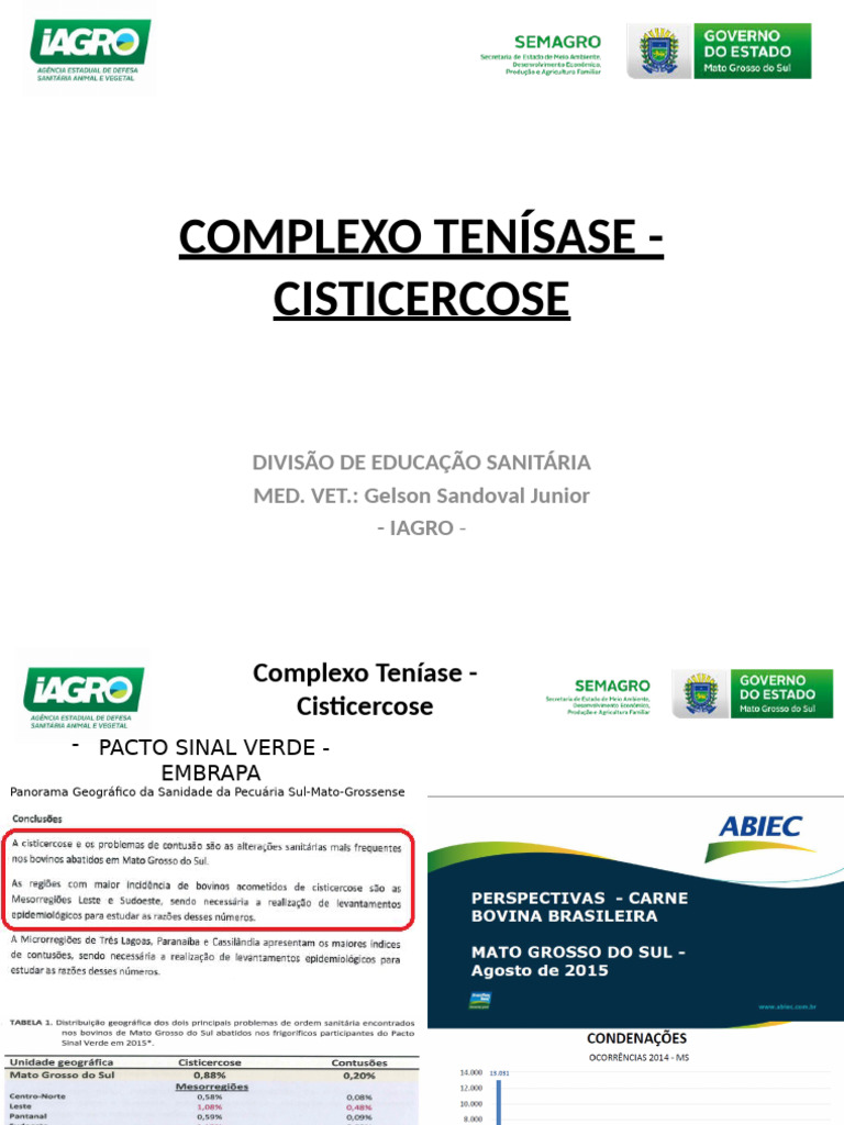 Teníase e Cisticercose: Epidemiologia e Prevenção | PDF ...