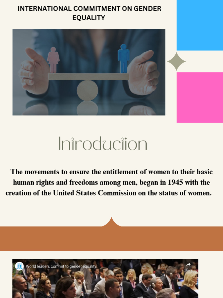 International Commitment On Gender Equality | PDF