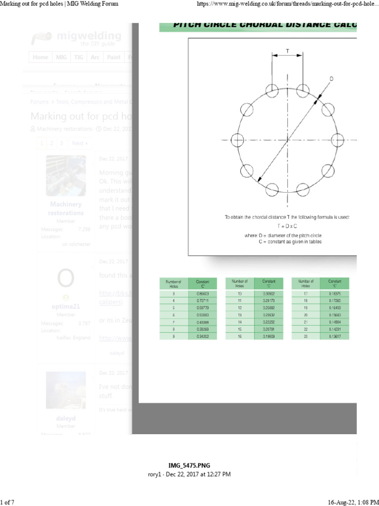 Marking Out PCD Holes Guide | PDF | Mathematics