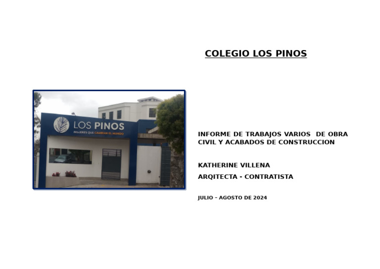 Caratula Colegio Los Pinos | PDF