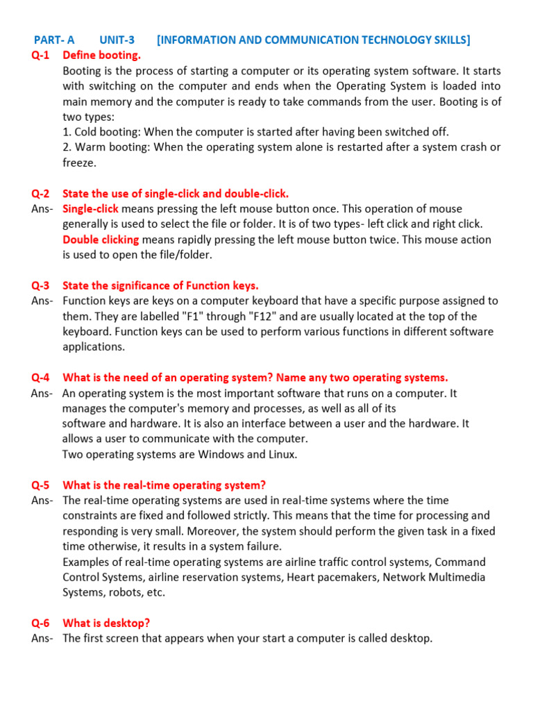 Essential ICT Skills for Computer Users | PDF | Operating System | Computer Virus