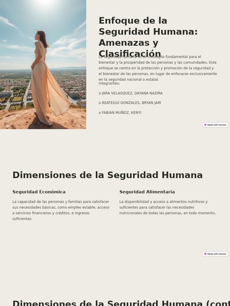 Enfoque de La Seguridad Humana Amenazas y Clasificacion | PDF | Seguridad humana | Valores
