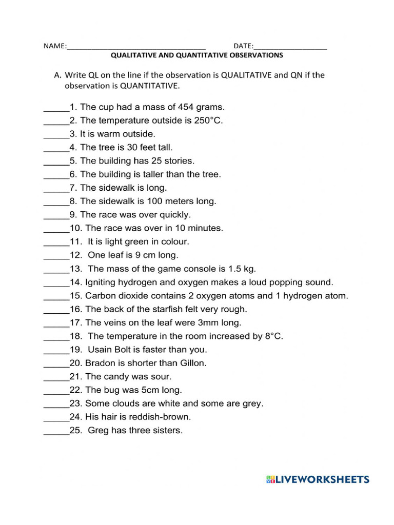 Quali and Quanti Quiz | PDF