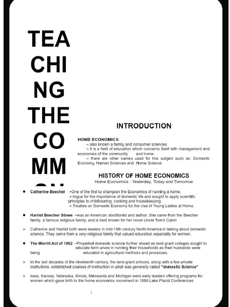 Home Economics | PDF