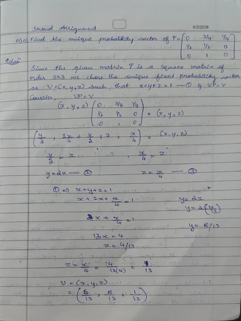 Maths 2nd Assignment | PDF