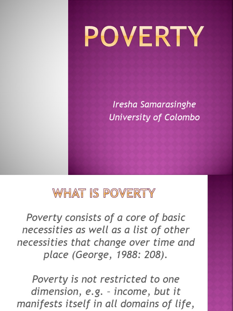 Poverty | PDF | Poverty | Poverty & Homelessness