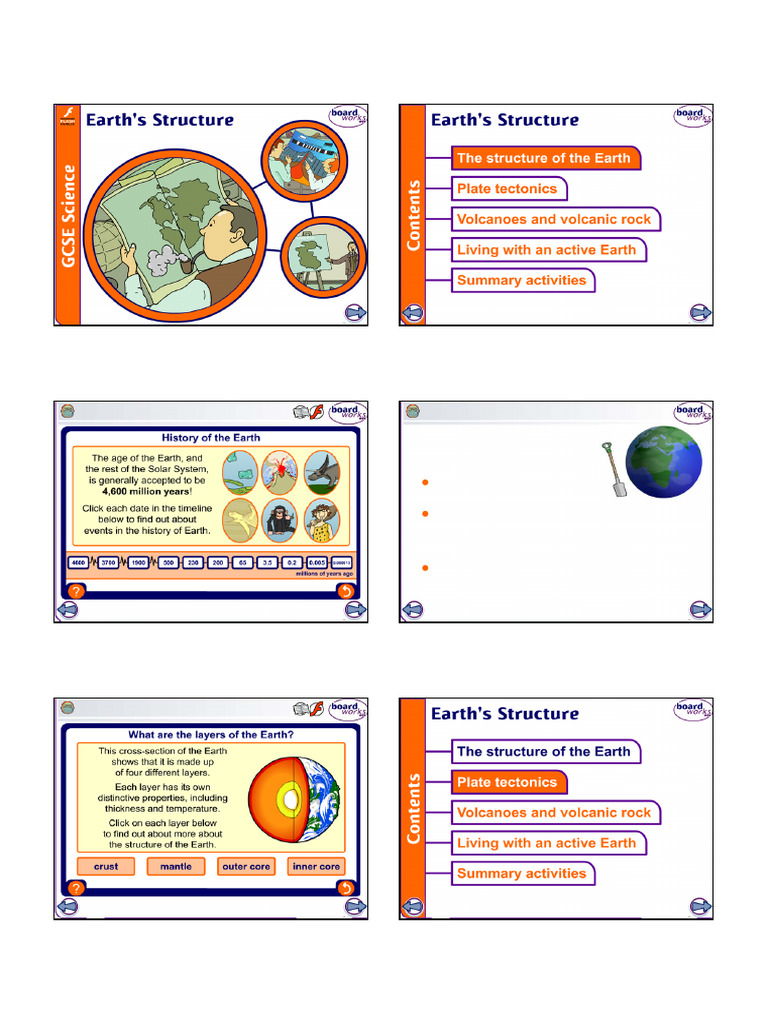 Boardworks - Earth's Structure | PDF | Plate Tectonics | Volcano