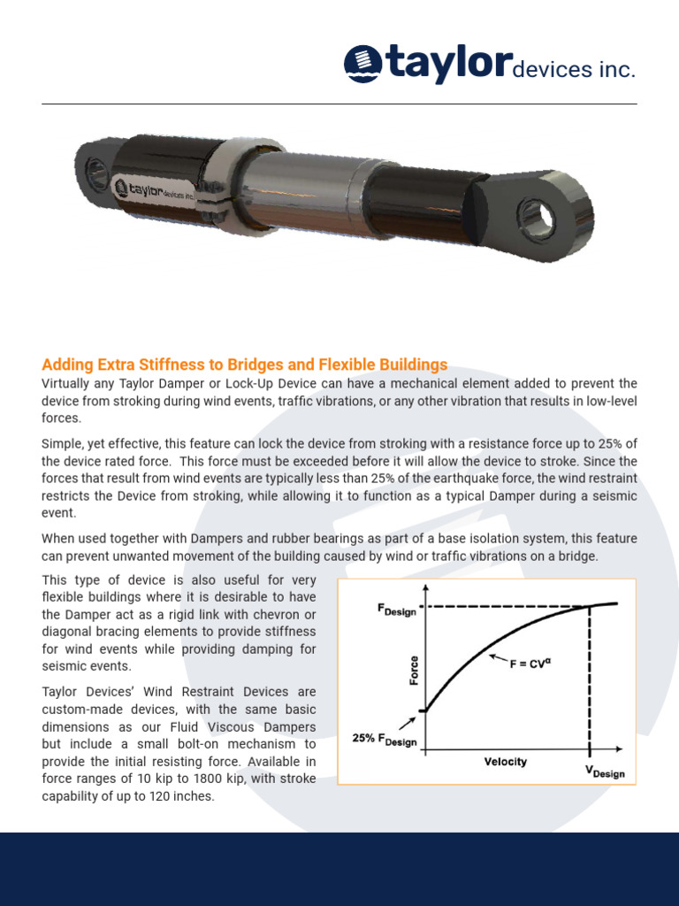 Wind Restraint Dampers by Taylor Devices | PDF | Mechanical Engineering ...