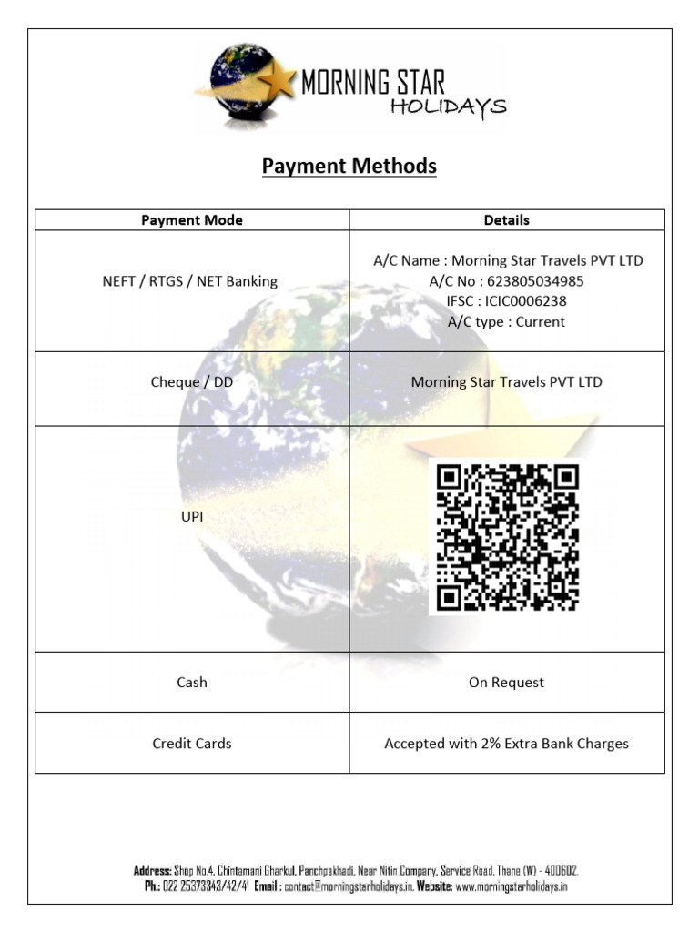 Payment Modes (New) | PDF