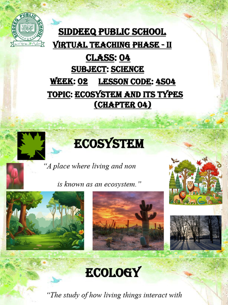 P2 W2 30 December 2024 (Ecosystem and Its Types) | PDF | Ecosystem ...