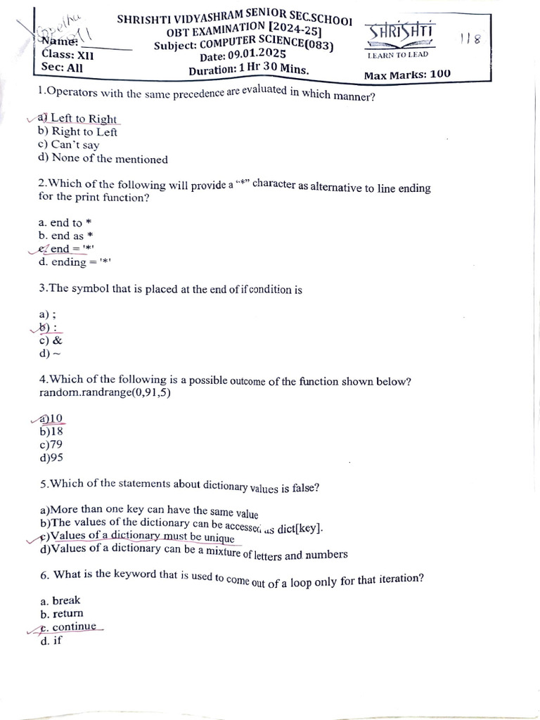 CSC Obt Ak | PDF | Boolean Data Type | Computer Science
