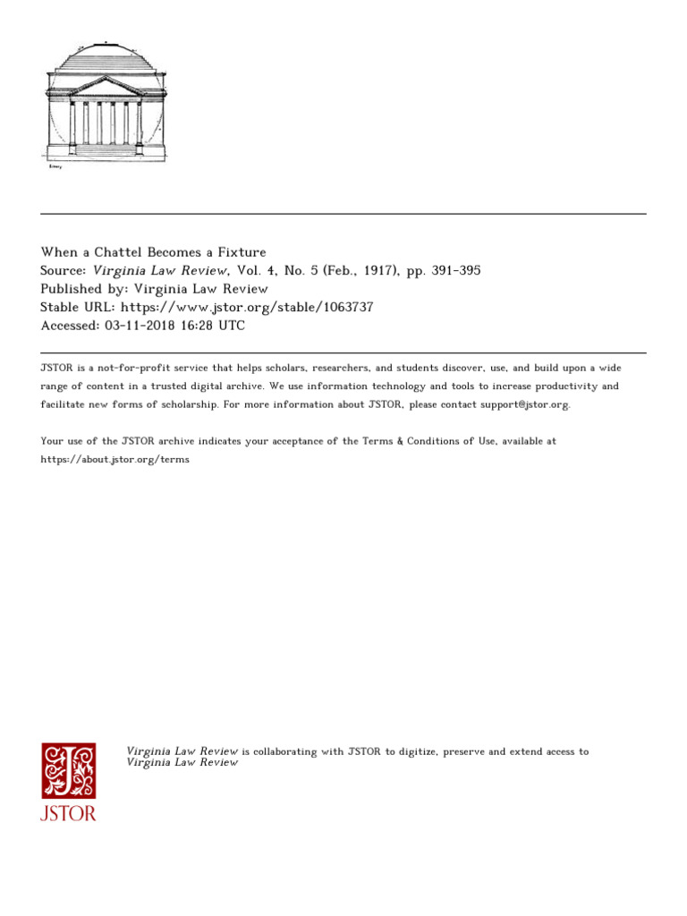 Chattel vs. Fixture: Legal Distinctions | PDF | Lease | Environmental Law