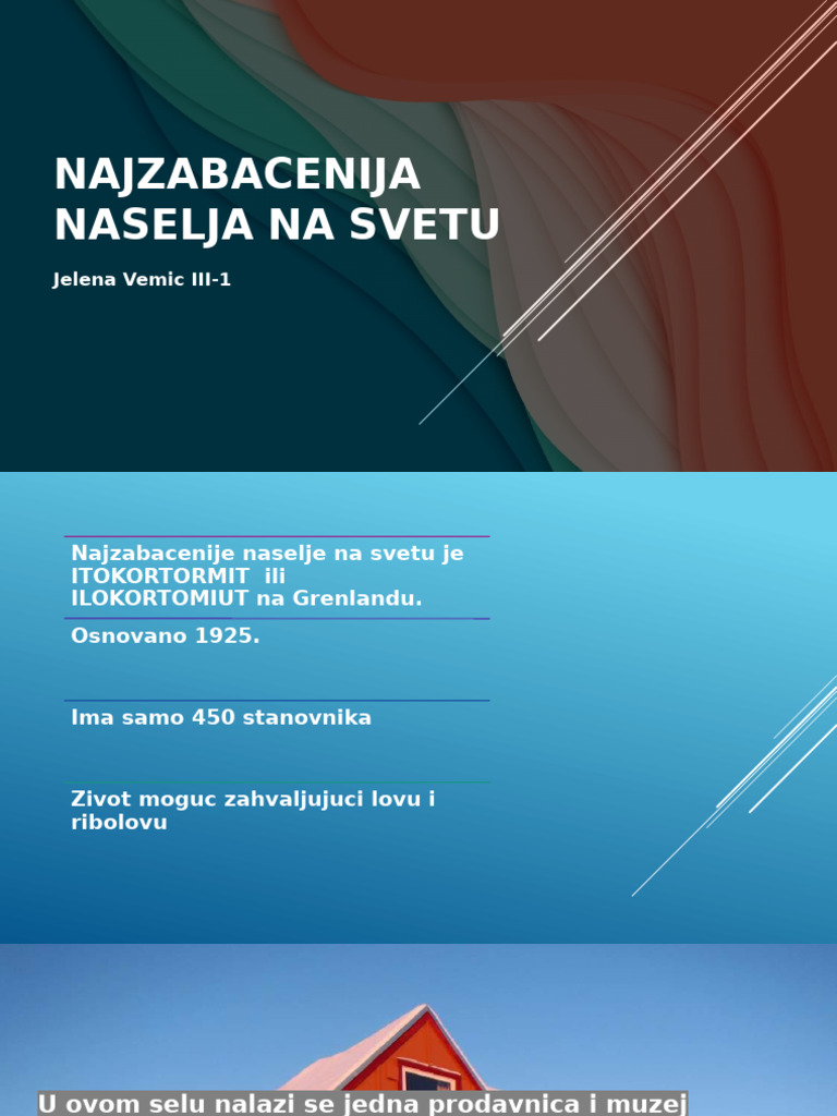 Najzabacenija Naselja NA Svetu: Jelena Vemic III-1 | PDF