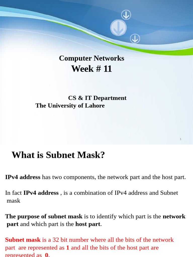 BSCS_CN_W22_Week11 | PDF | Ip Address | Internet Protocols