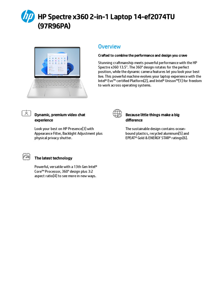 HP SPEC | PDF | Solid State Drive | Laptop
