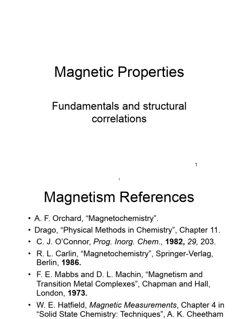 Cours Magnetism | PDF | Nuclear Magnetic Resonance | Materials Science