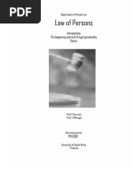 Law of Persons | PDF | Domicile (Law) | Legal Guardian