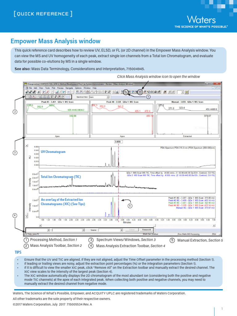 FINAL - Empower Mass Analysis - Quick - Reference | PDF