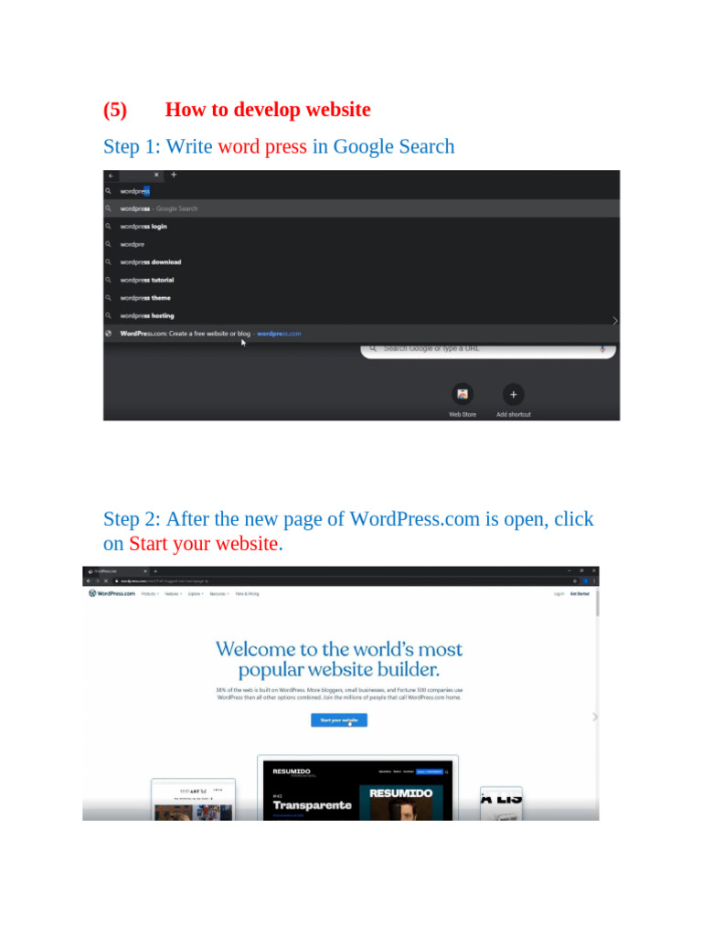 How To Create A Website | PDF