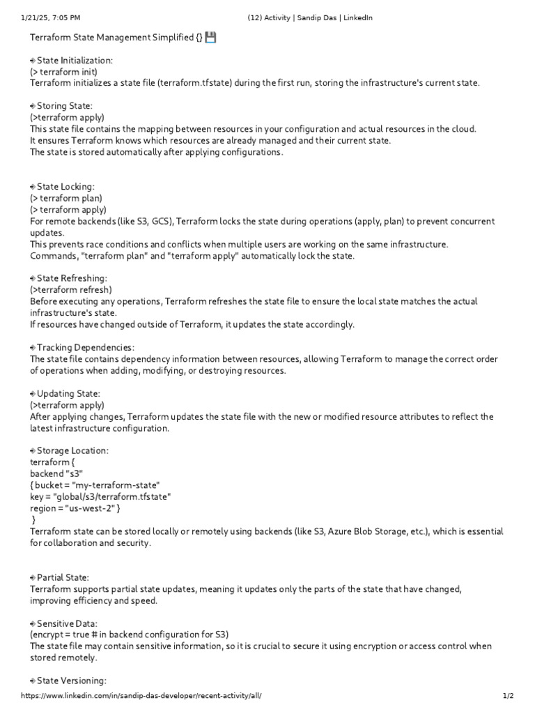 Terraform State Management Simplified | PDF | Version Control | Computer Engineering