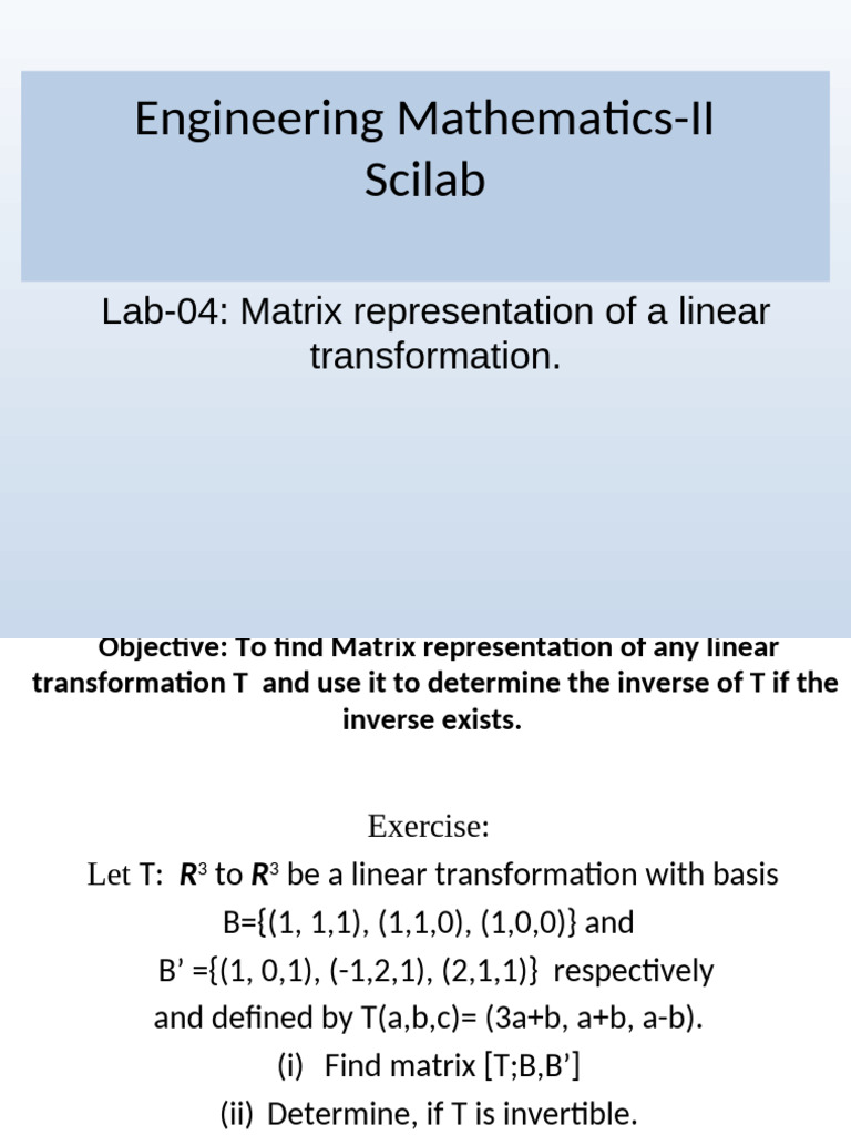 Linear Transformation | PDF | Basis (Linear Algebra) | Linear Map