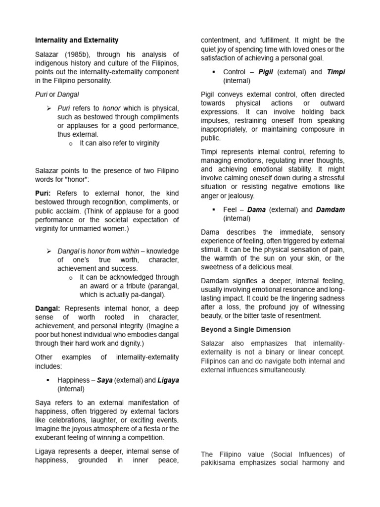 Internality and Externality | PDF | Feeling | Debt