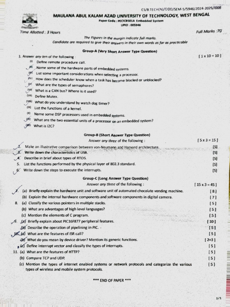 Embedded Systems Lecture Notes | PDF | Electrical Engineering | Computing
