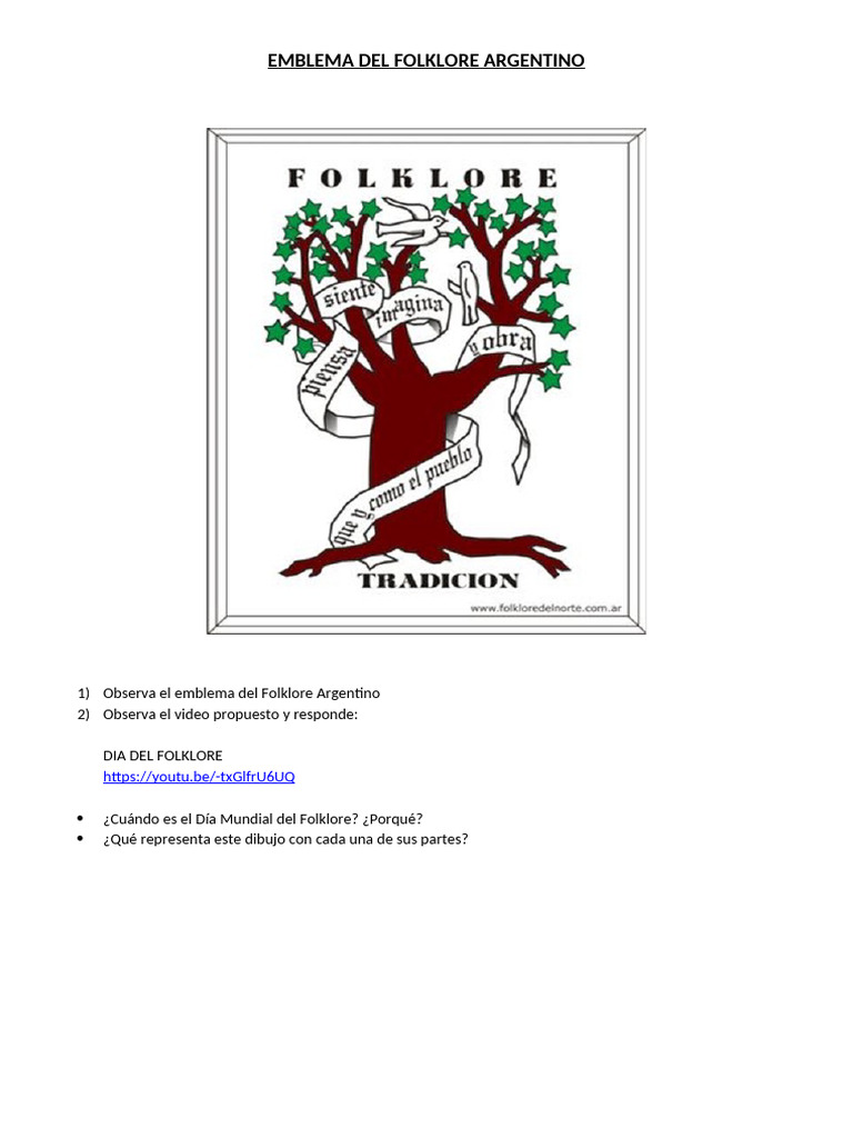Emblema Del Folklore Argentino | PDF