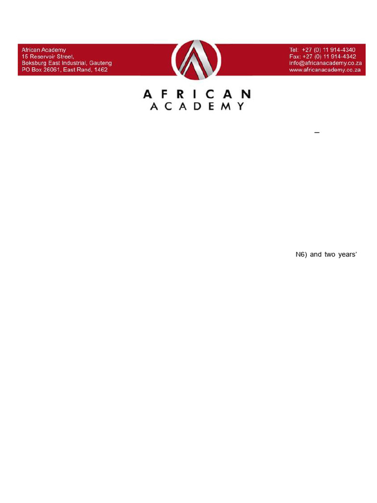 AA N4 N6 Electrical Fact Sheet | PDF