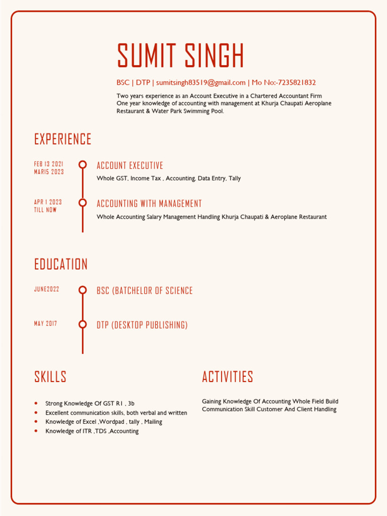 CV Format | PDF