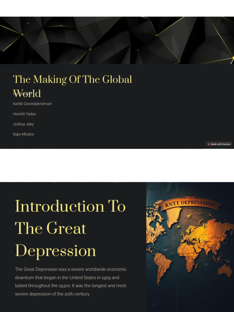 The Making of The Global World PDF | PDF | Great Depression | Recession