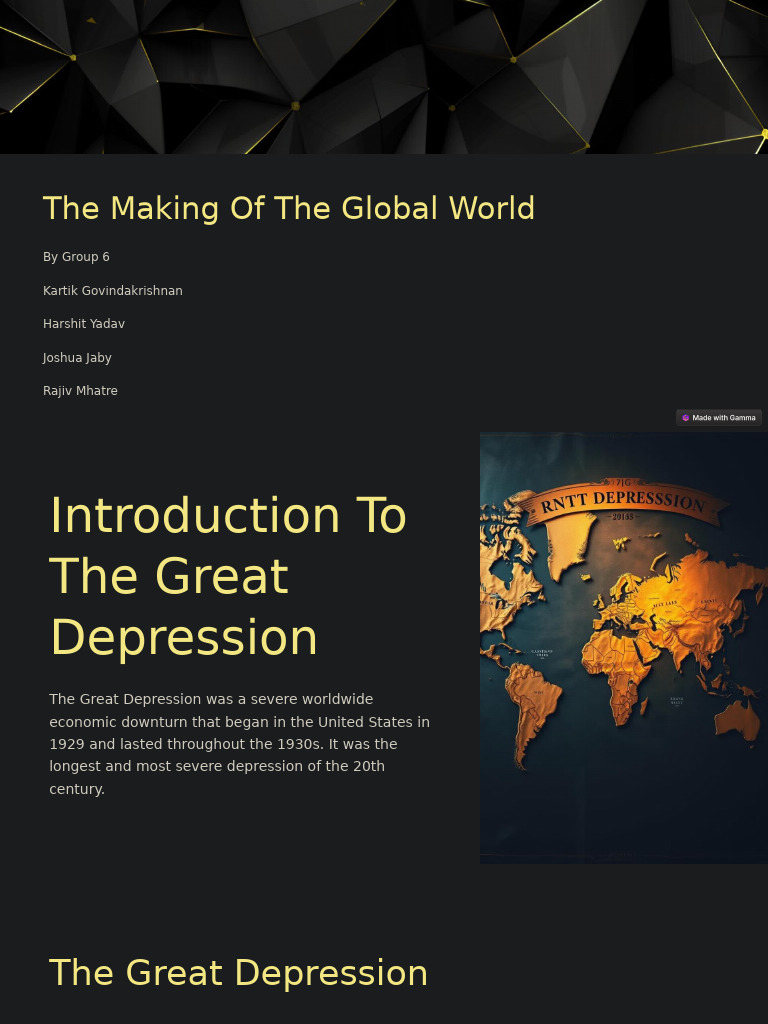 The-Making-Of-The-Global-World | PDF | Great Depression | New Deal